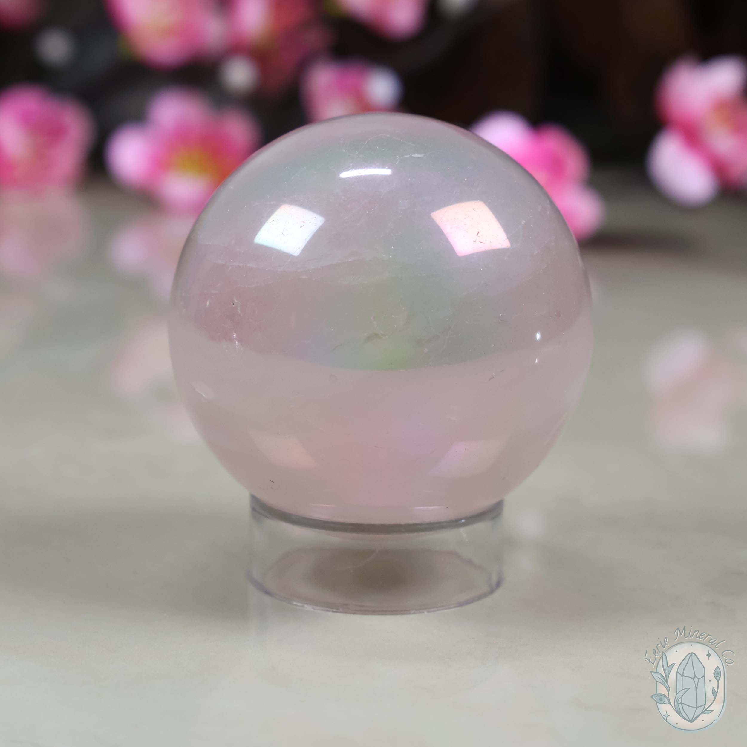 52mm Angel Aura Rose Quartz Sphere | Spheres, Towers, and Raw Stones ...