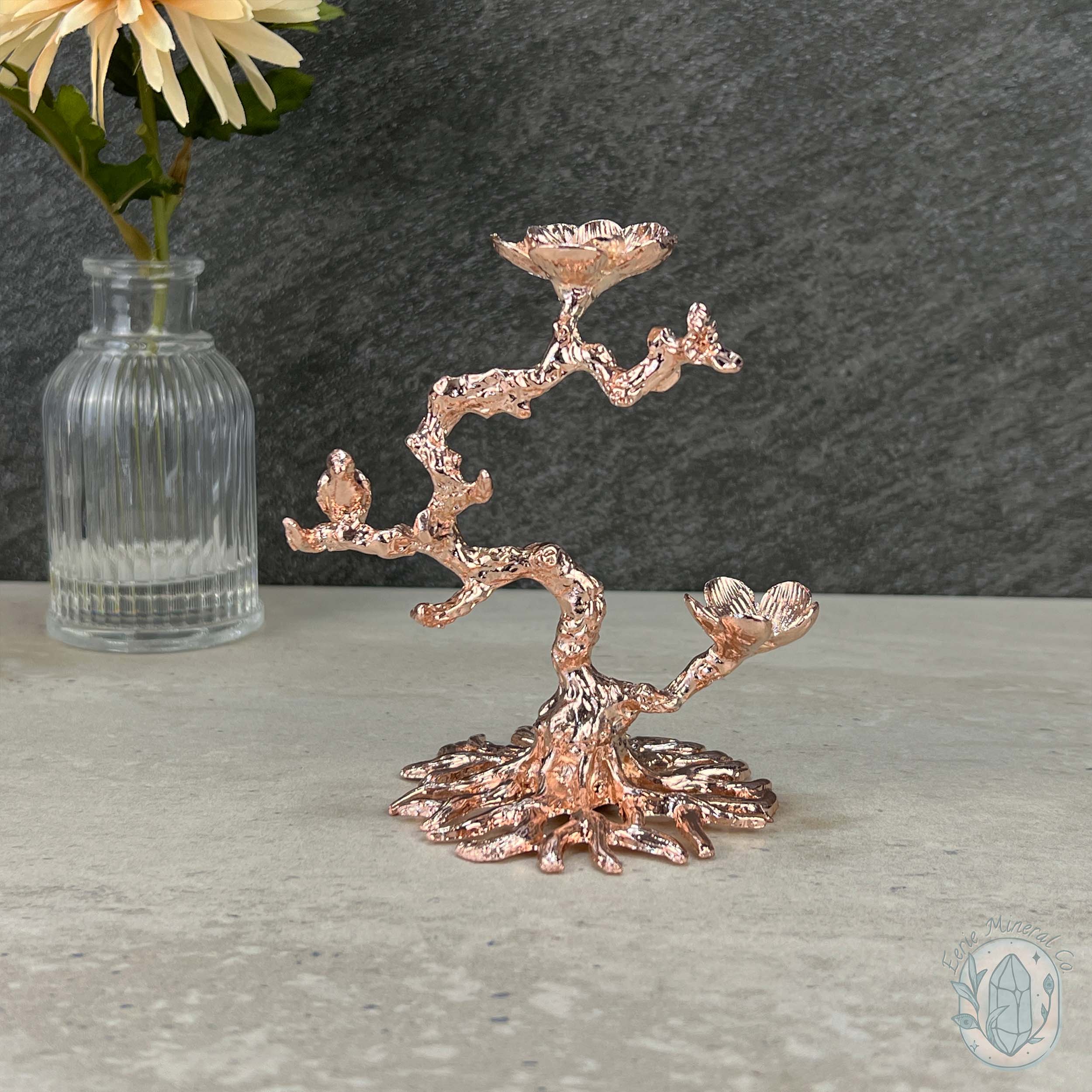 Rose Gold & Silver Metal Standing Cherry Blossom Sphere Holders – Eerie ...