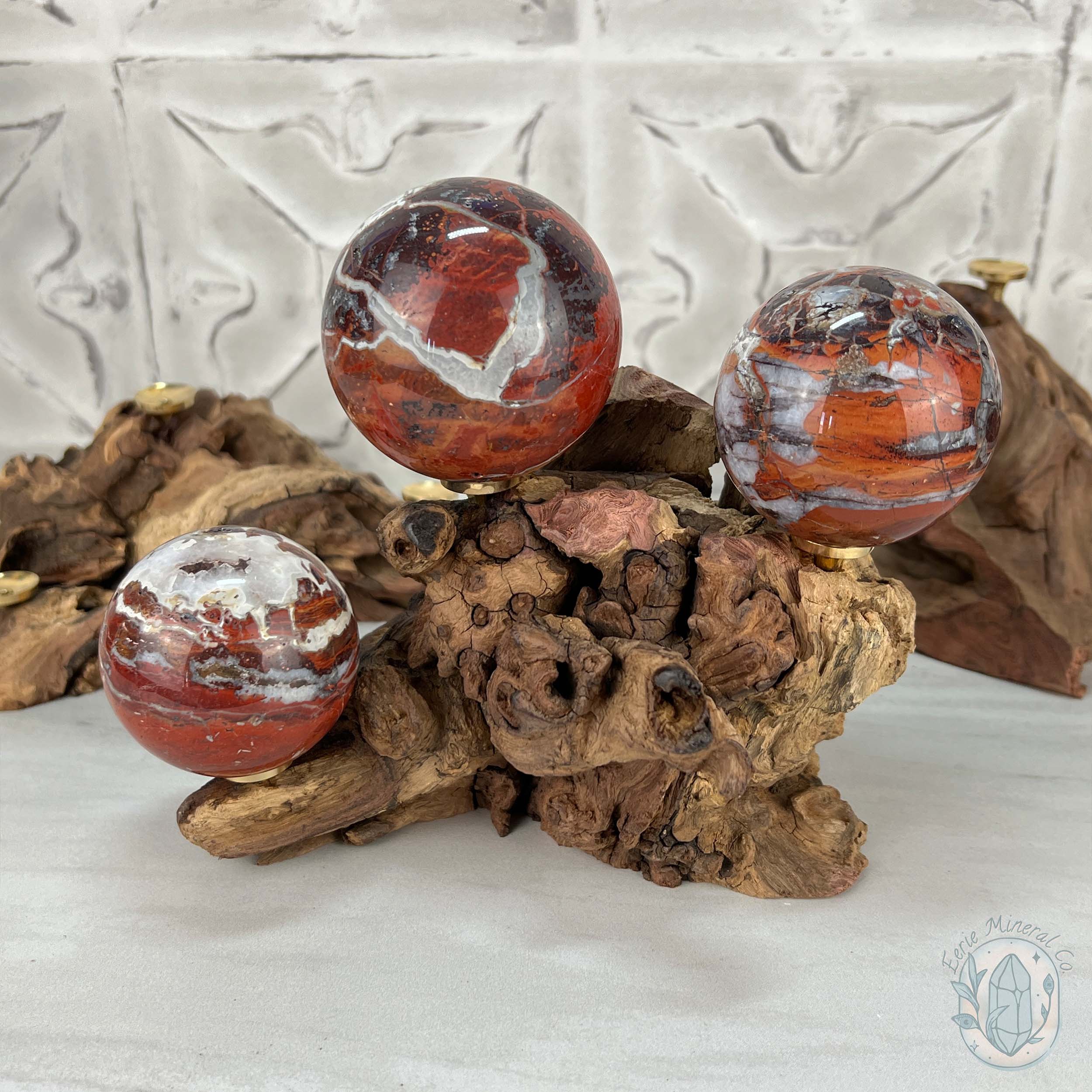 Natural Driftwood Sphere Holder Stand for 3 Spheres or Orbs – Eerie ...