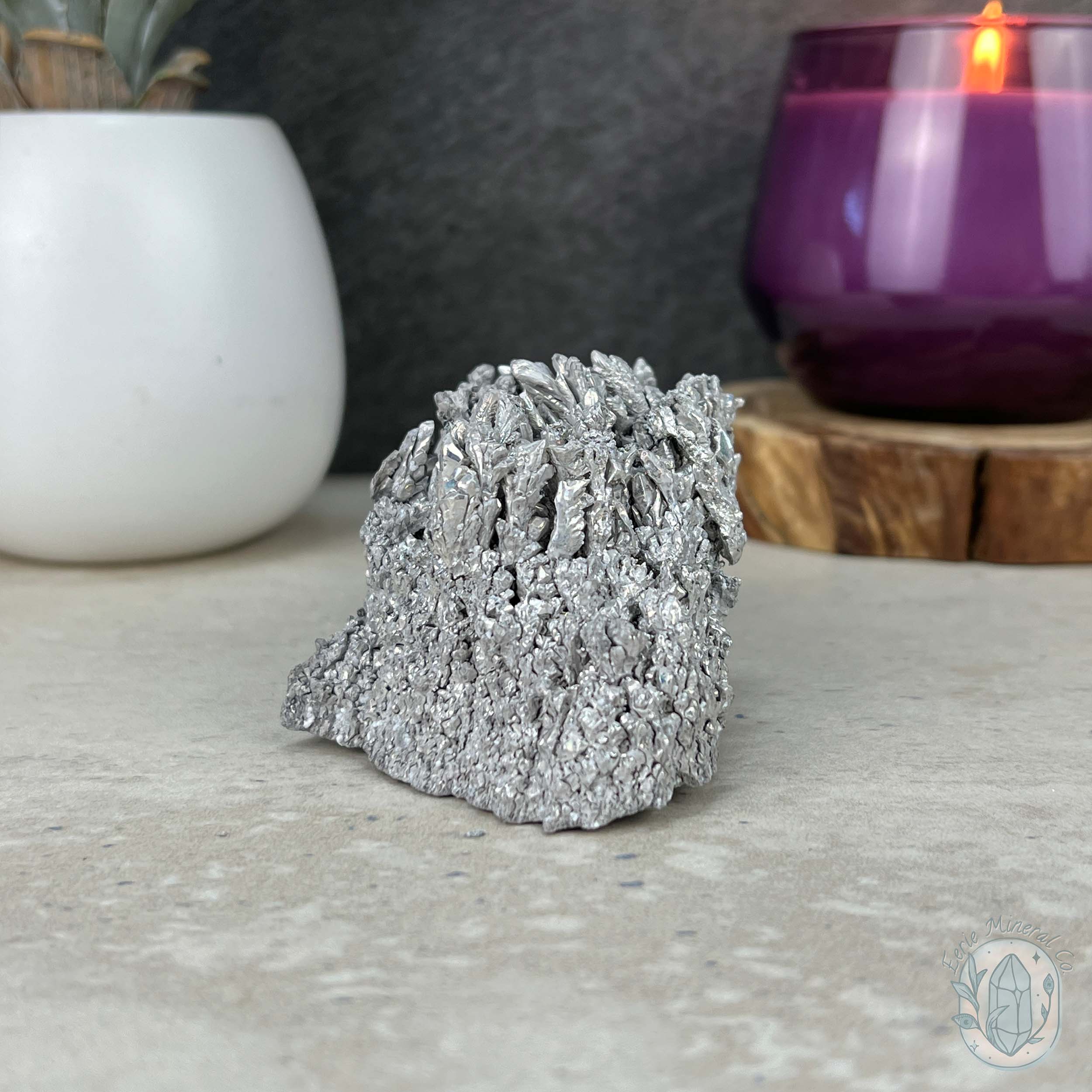 Natural Raw Silver Magnesium Mineral Specimen | Eerie Mineral Co.