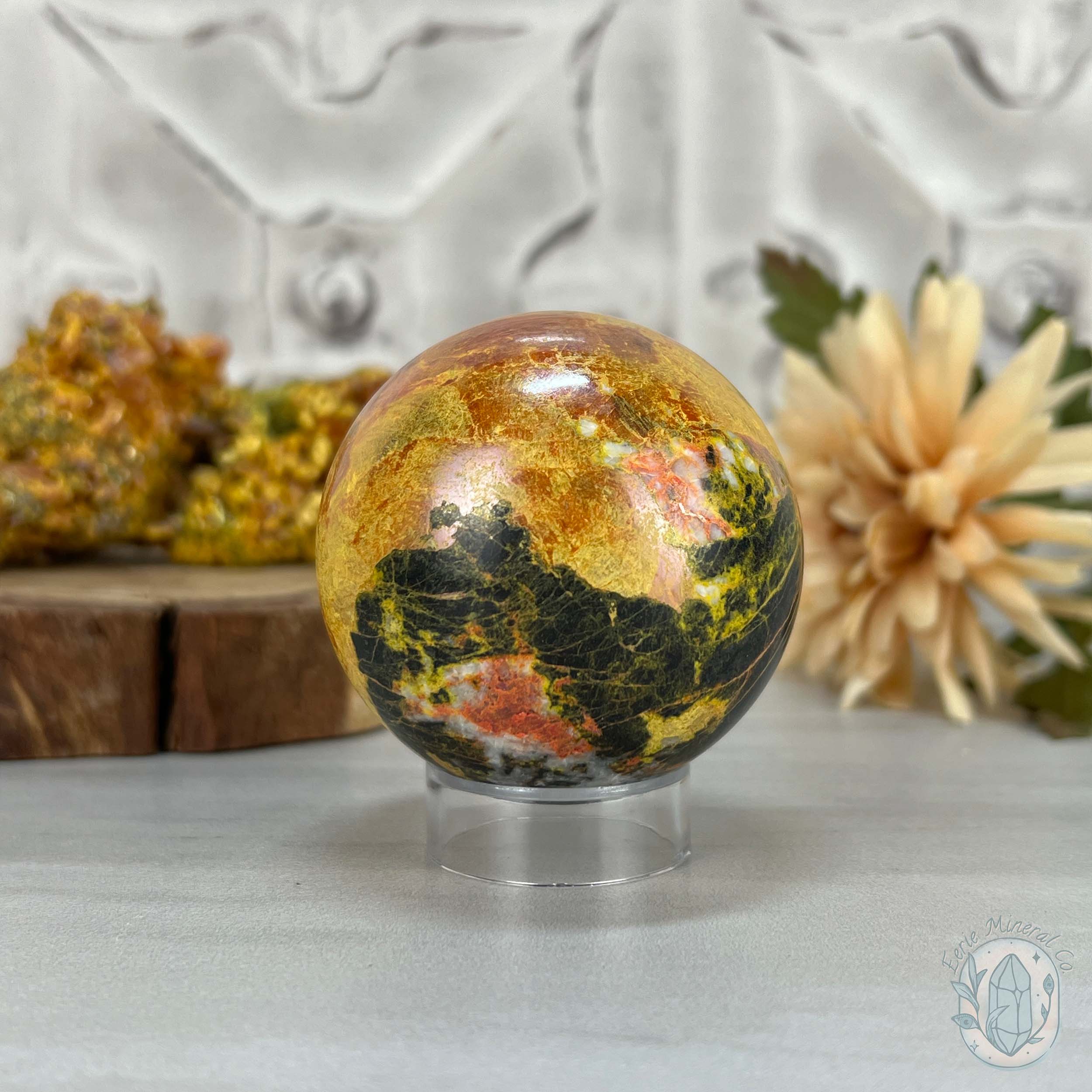 Polished Orpiment and Realgar Sphere | Toxic Minerals and Crystals ...