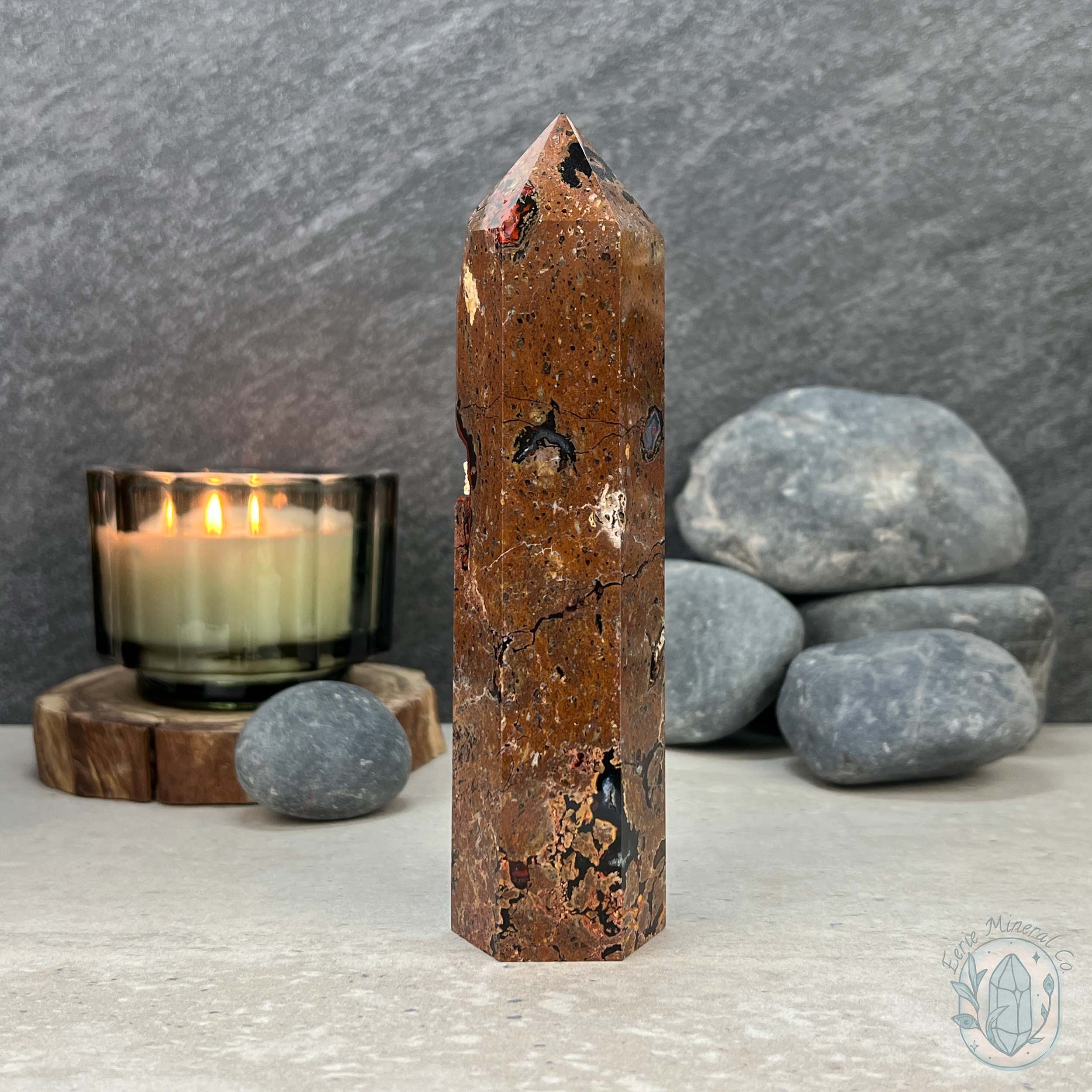 Polished Volcanic Red Fox Botryoidal Agate Tower | Towers and Points ...