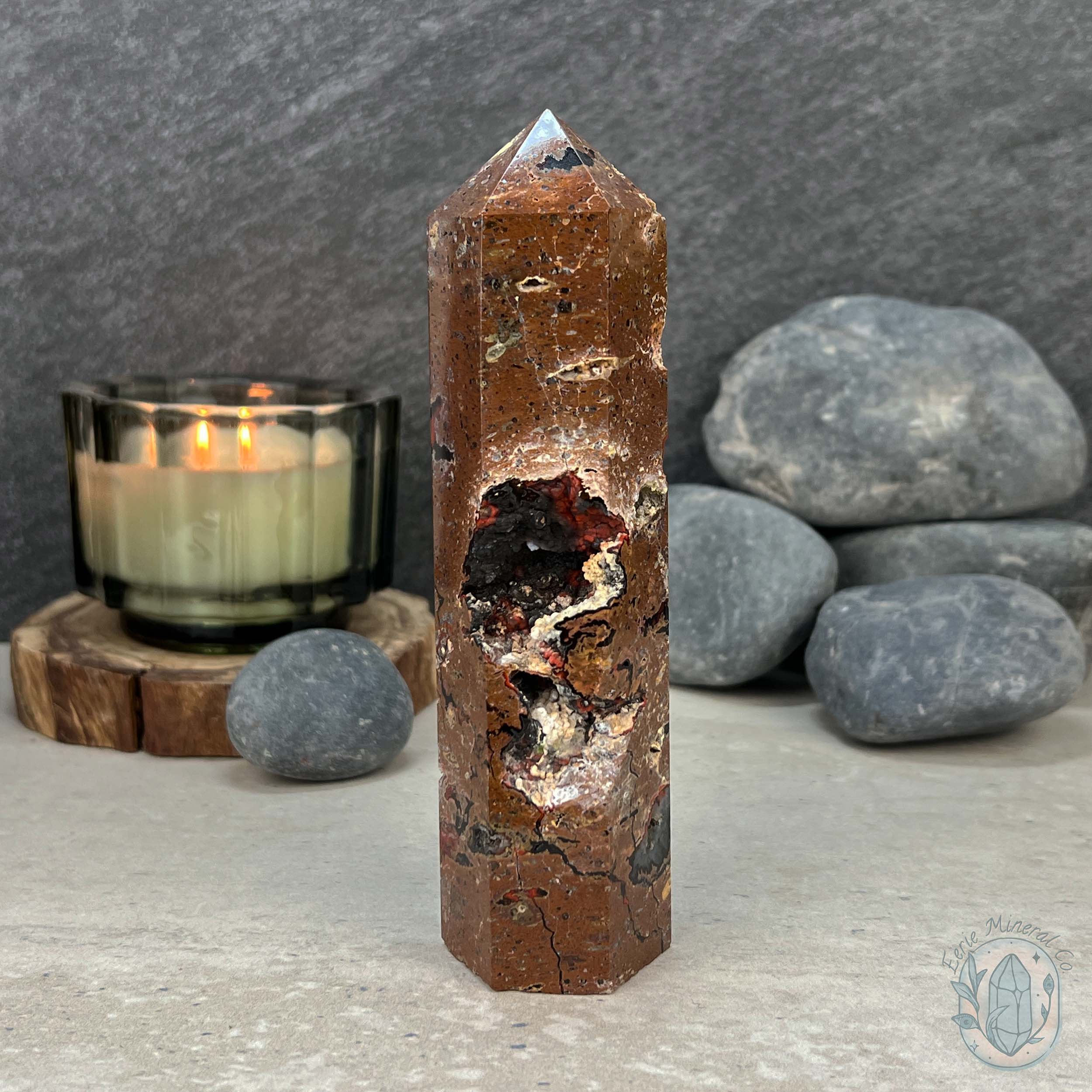 Polished Volcanic Red Fox Botryoidal Agate Tower | Limited Quantity ...