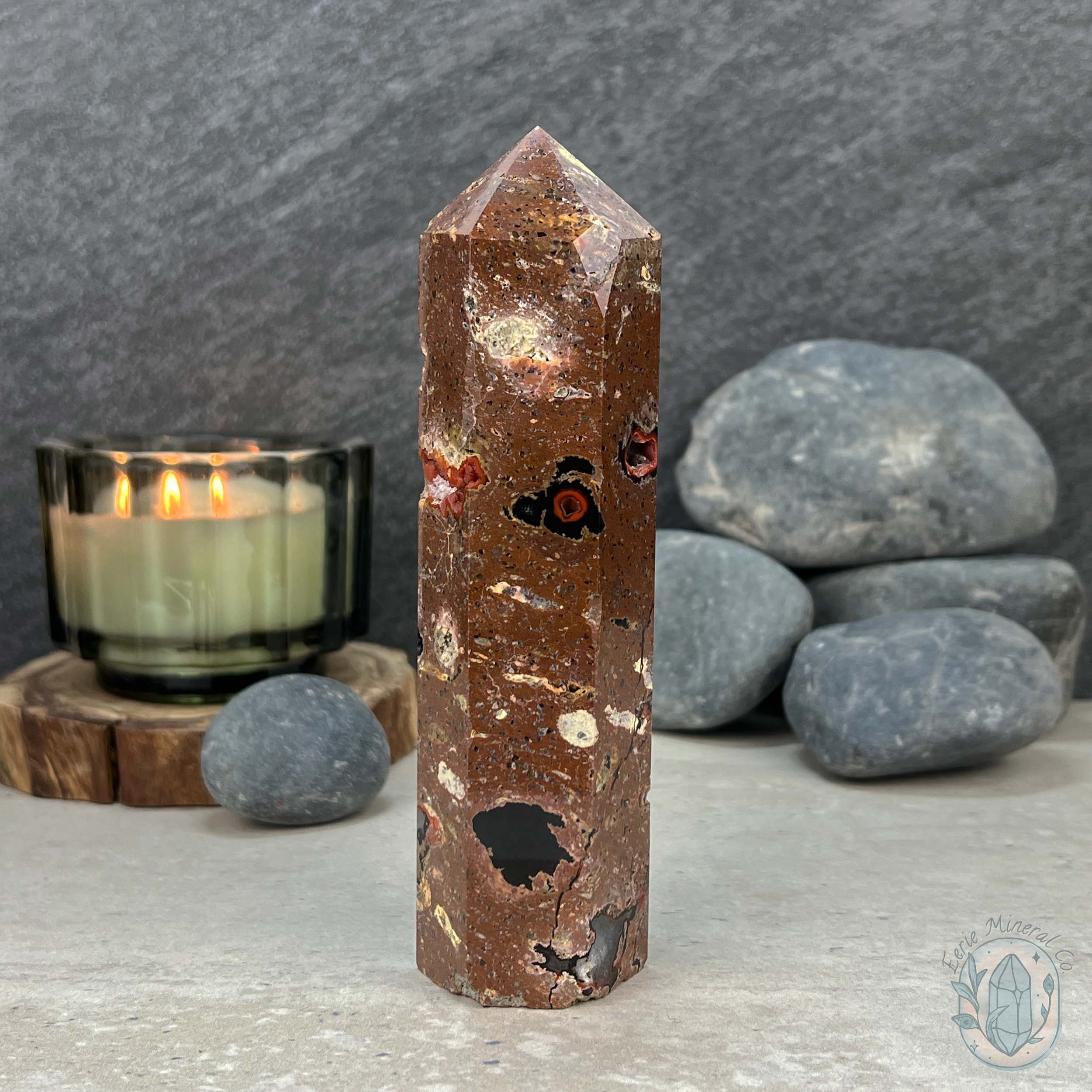 Polished Volcanic Red Fox Botryoidal Agate Tower | Limited Quantity ...