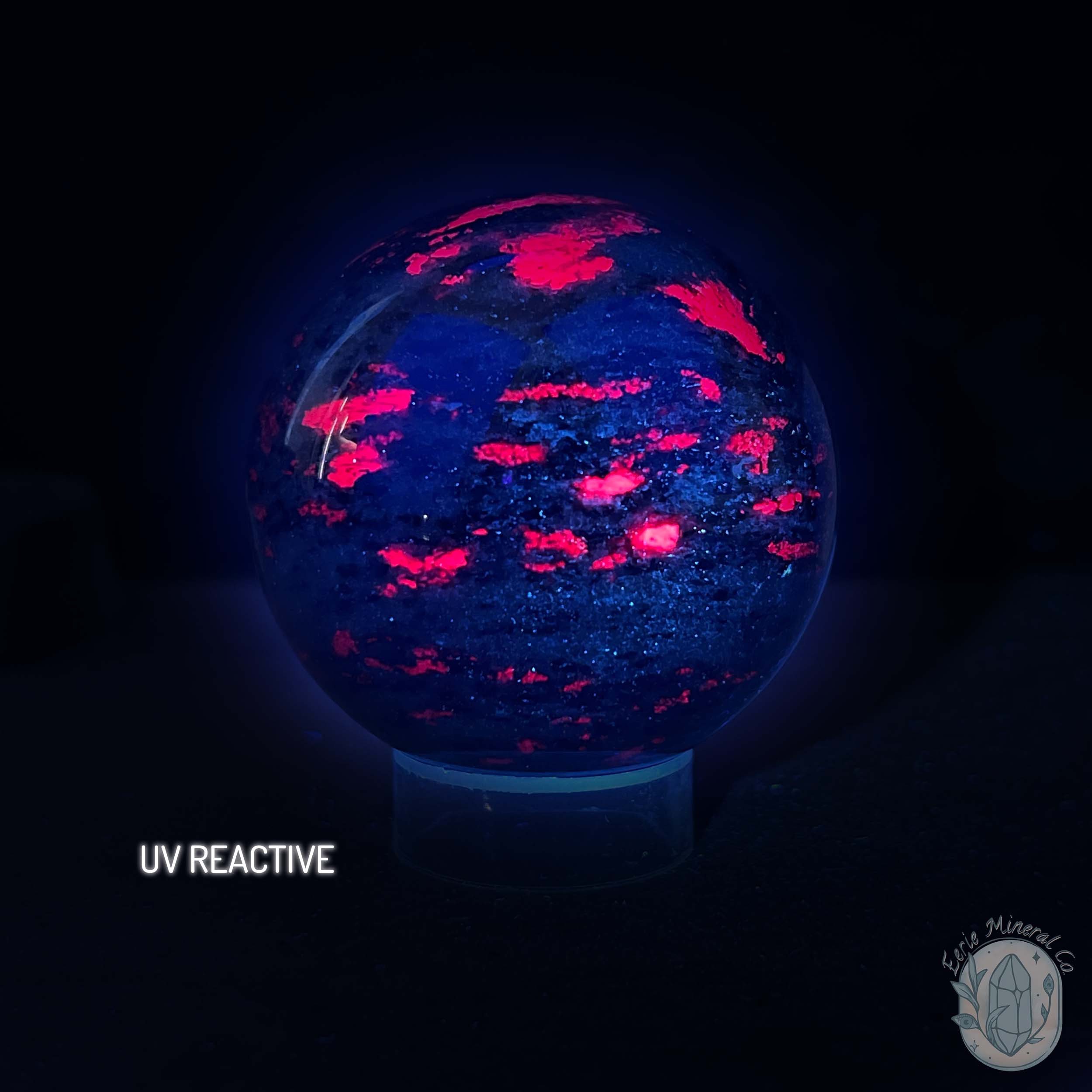 UV Reactive Ruby Zoisite Sphere | UV Minerals and Crystals Available ...