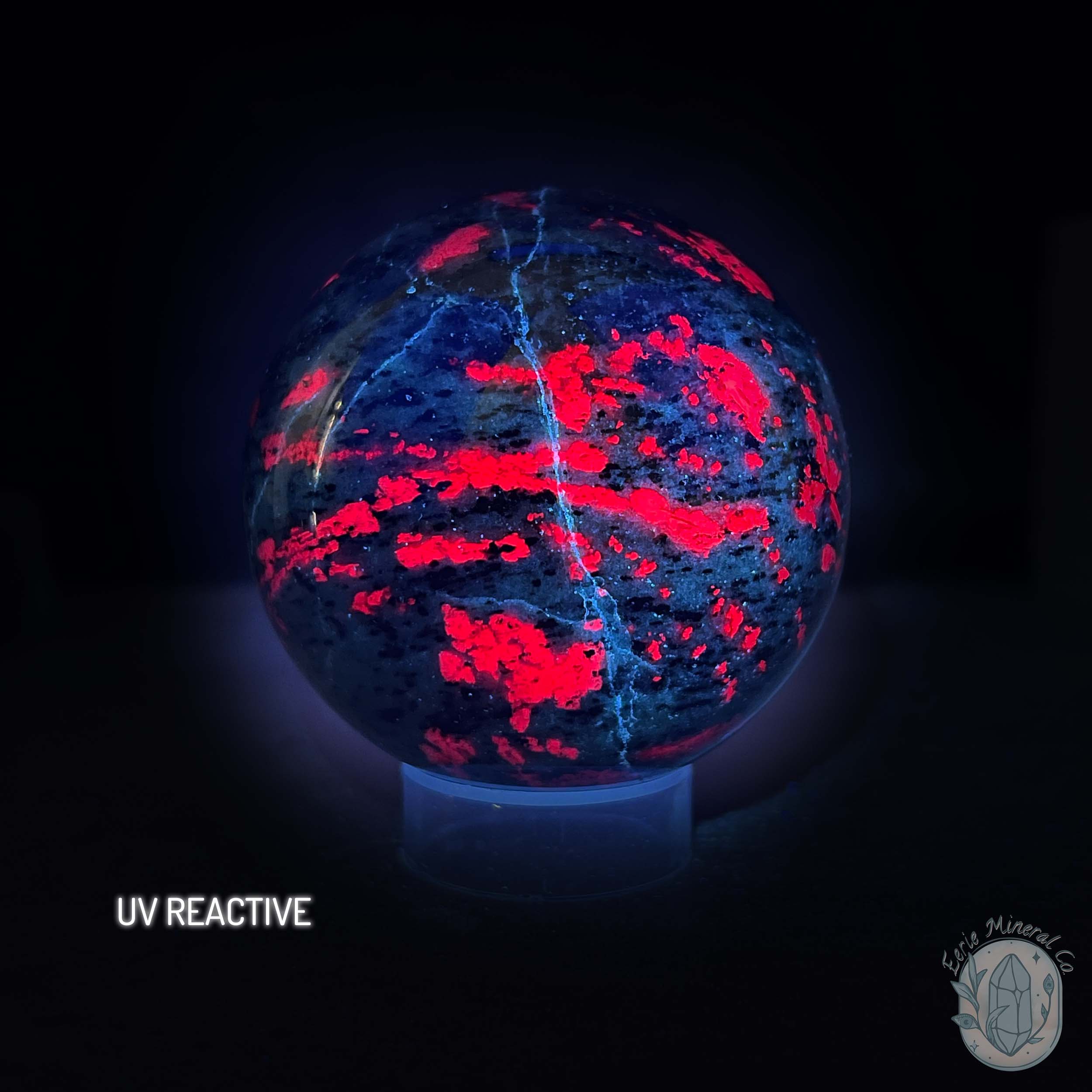 UV Reactive Ruby Zoisite Sphere | UV Minerals and Crystals Available – Eerie Mineral Co.