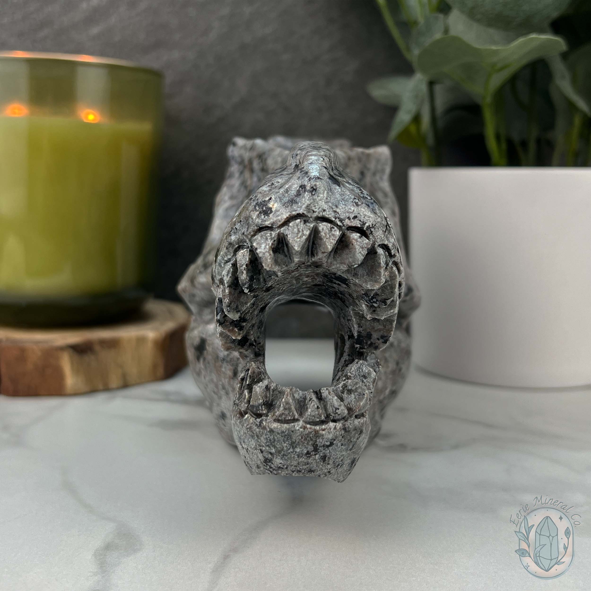 UV Reactive Emberlite aka Firestone Dinosaur Skull Carving – Eerie ...