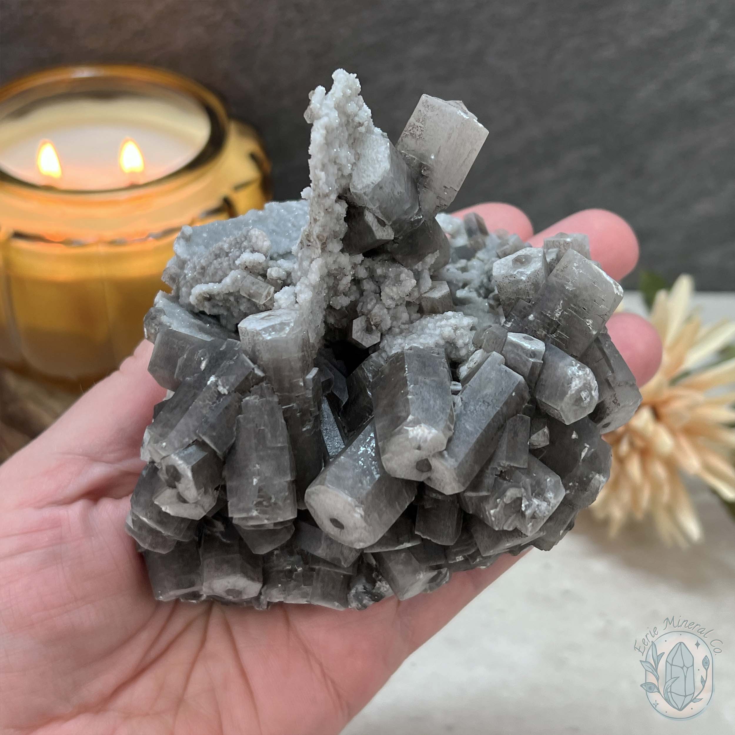 UV Reactive Druzy Columnar Calcite Specimen | Eerie Mineral Co.
