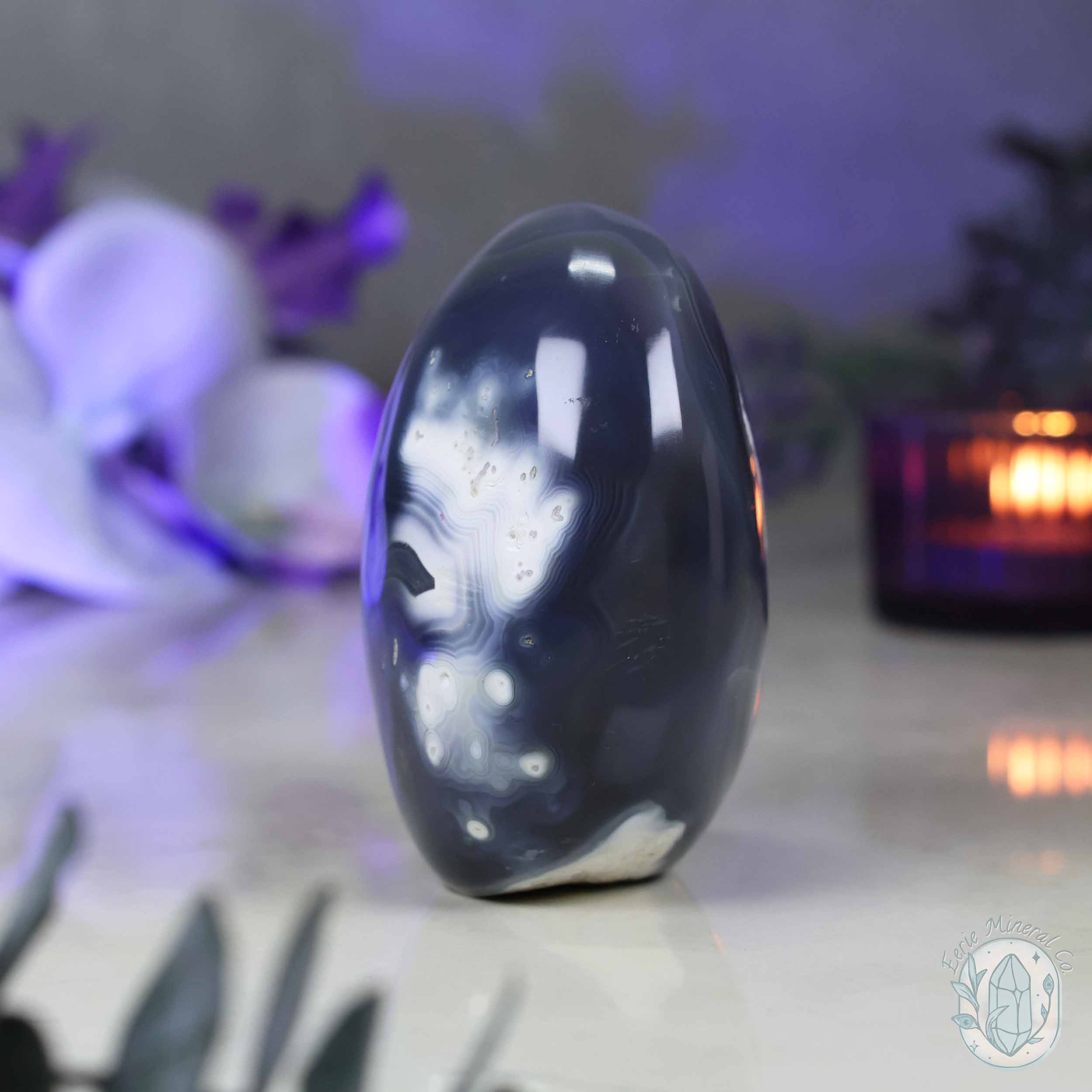 Polished Orca Agate Freeform | New Crystal Freeform Arrivals – Eerie ...