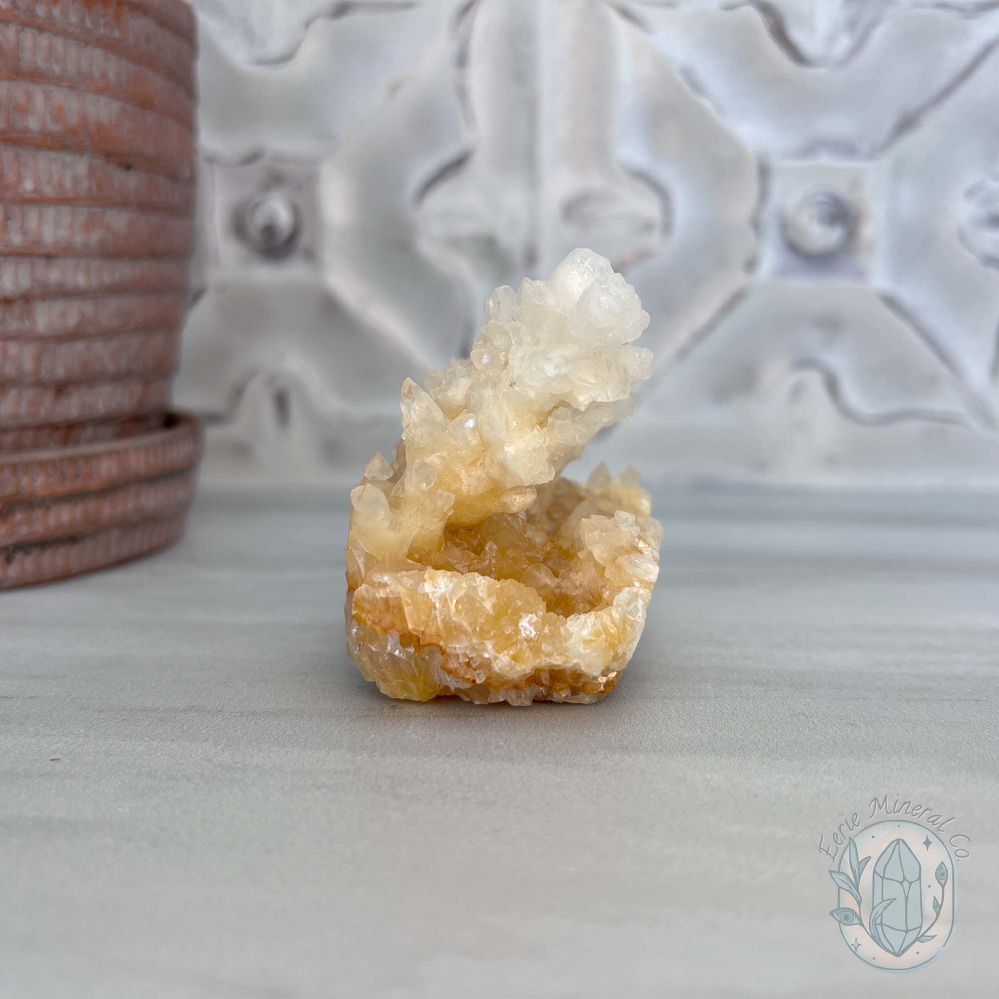 Natural Druzy Cave Calcite Stalactite Specimen | Eerie Mineral Co.