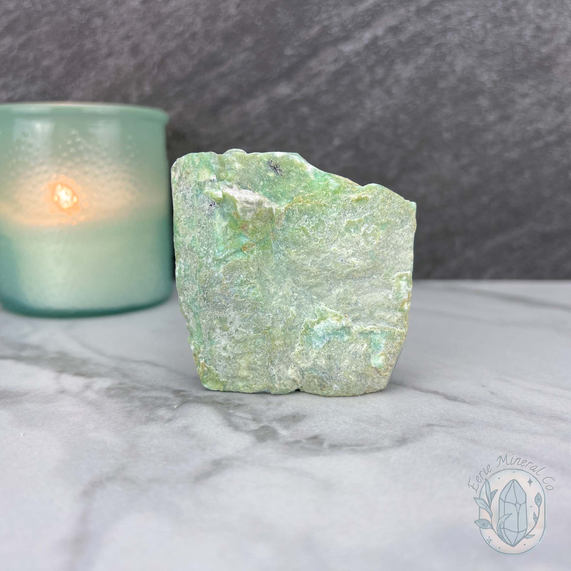 Green Moonstone with Hedgehog Specimen | Eerie Mineral Co.