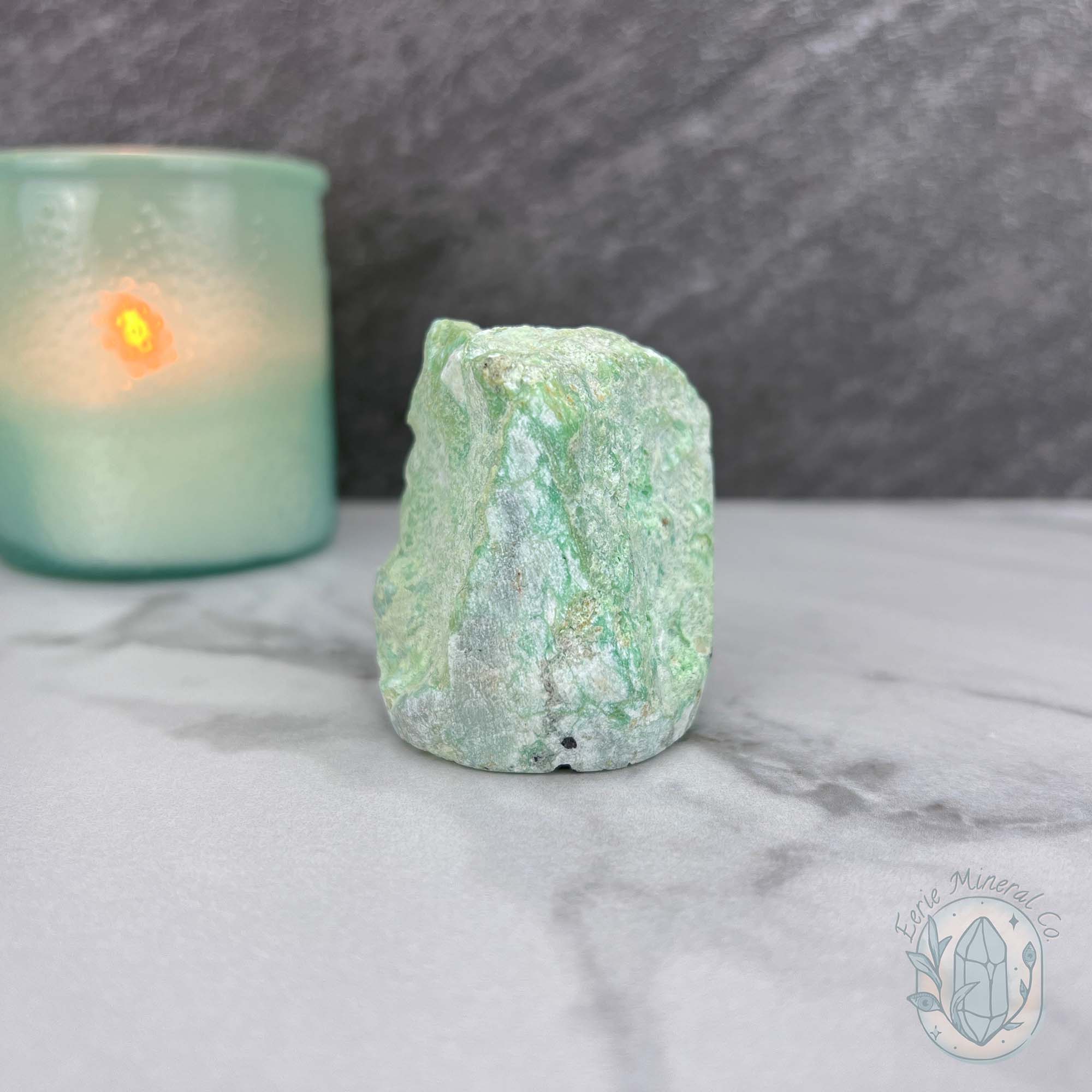 Green Moonstone with Hedgehog Specimen | Eerie Mineral Co.