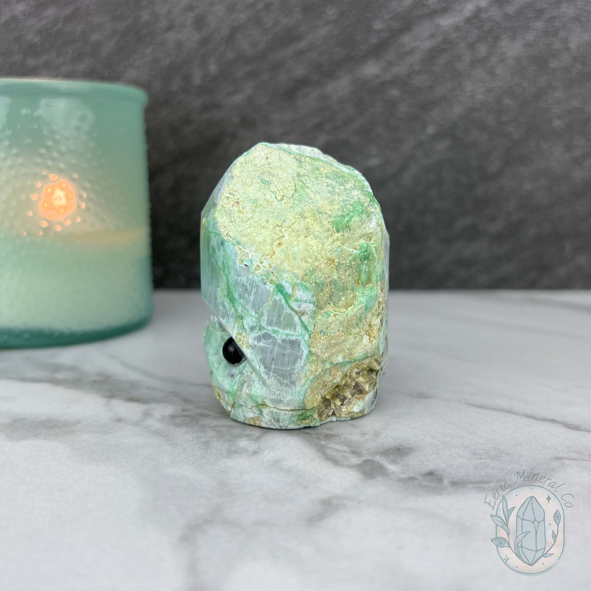 Green Moonstone with Hedgehog Specimen | Eerie Mineral Co.
