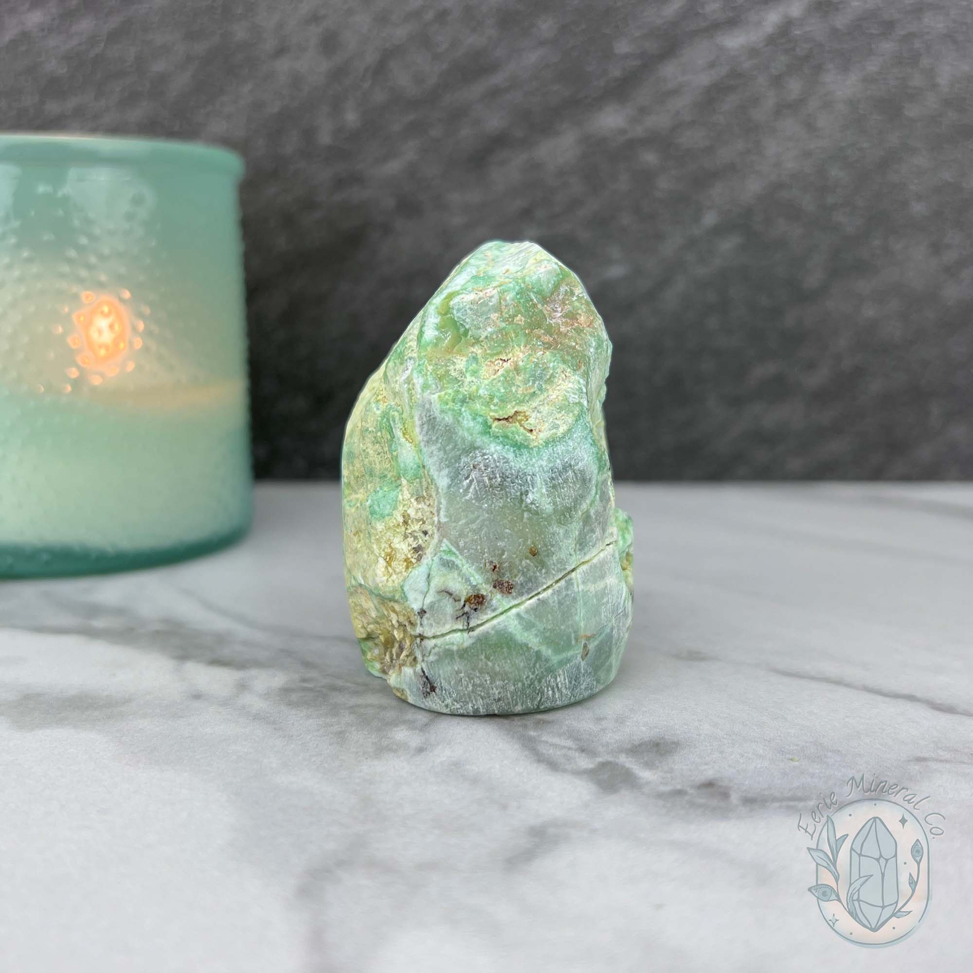 Green Moonstone with Hedgehog Specimen | Eerie Mineral Co.