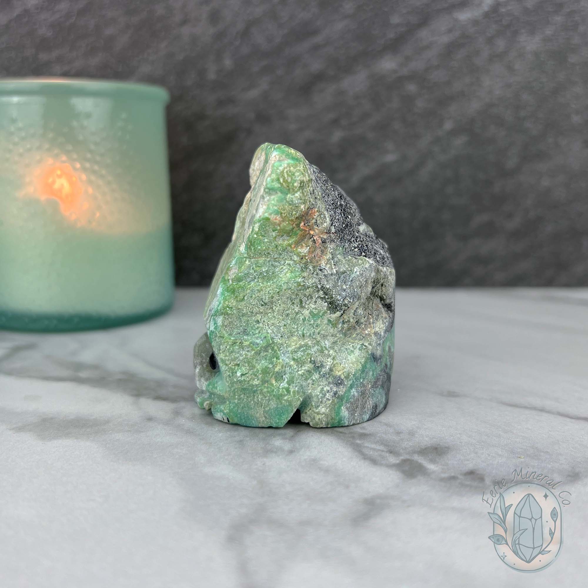 Green Moonstone with Hedgehog Specimen | Eerie Mineral Co.