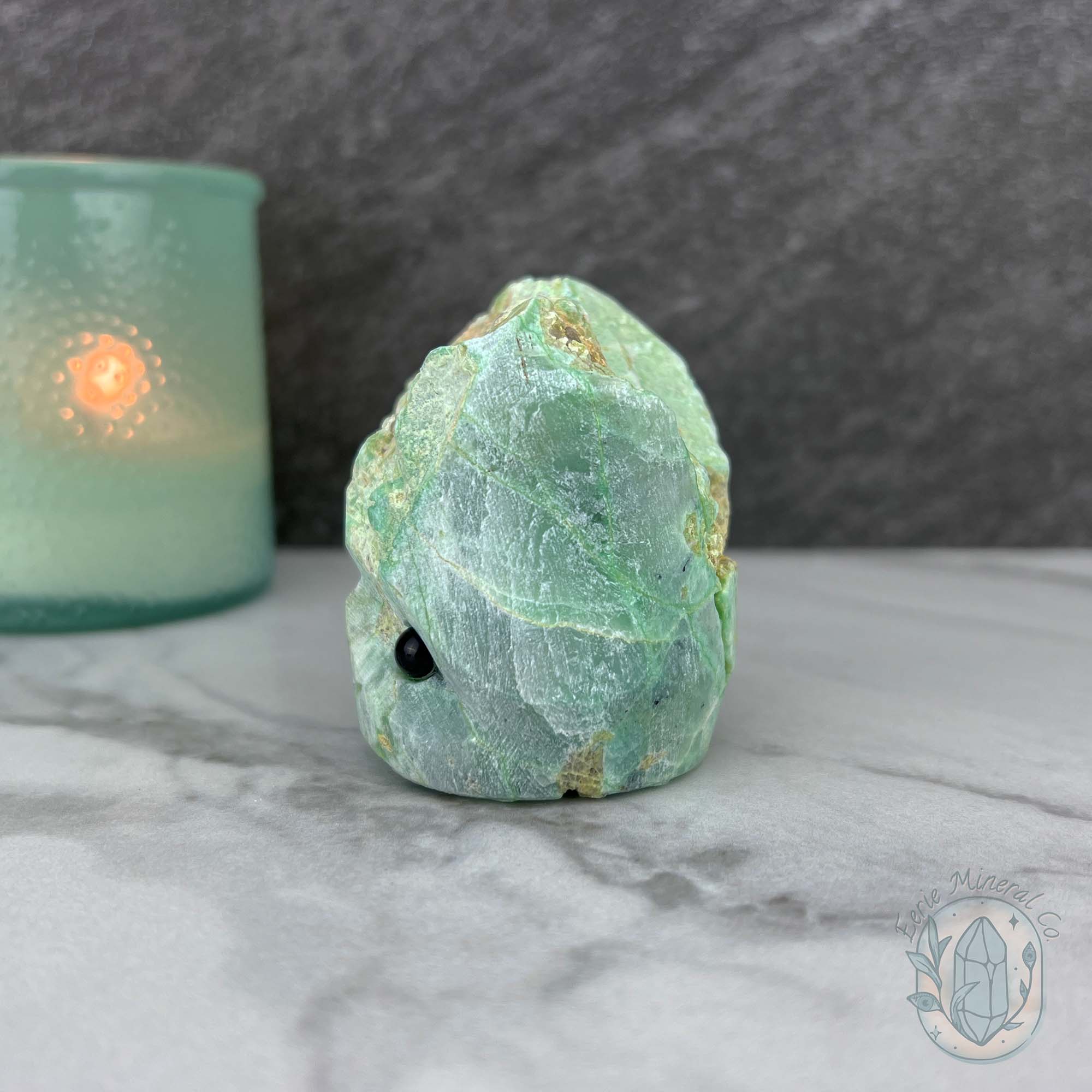 Green Moonstone with Hedgehog Specimen | Eerie Mineral Co.