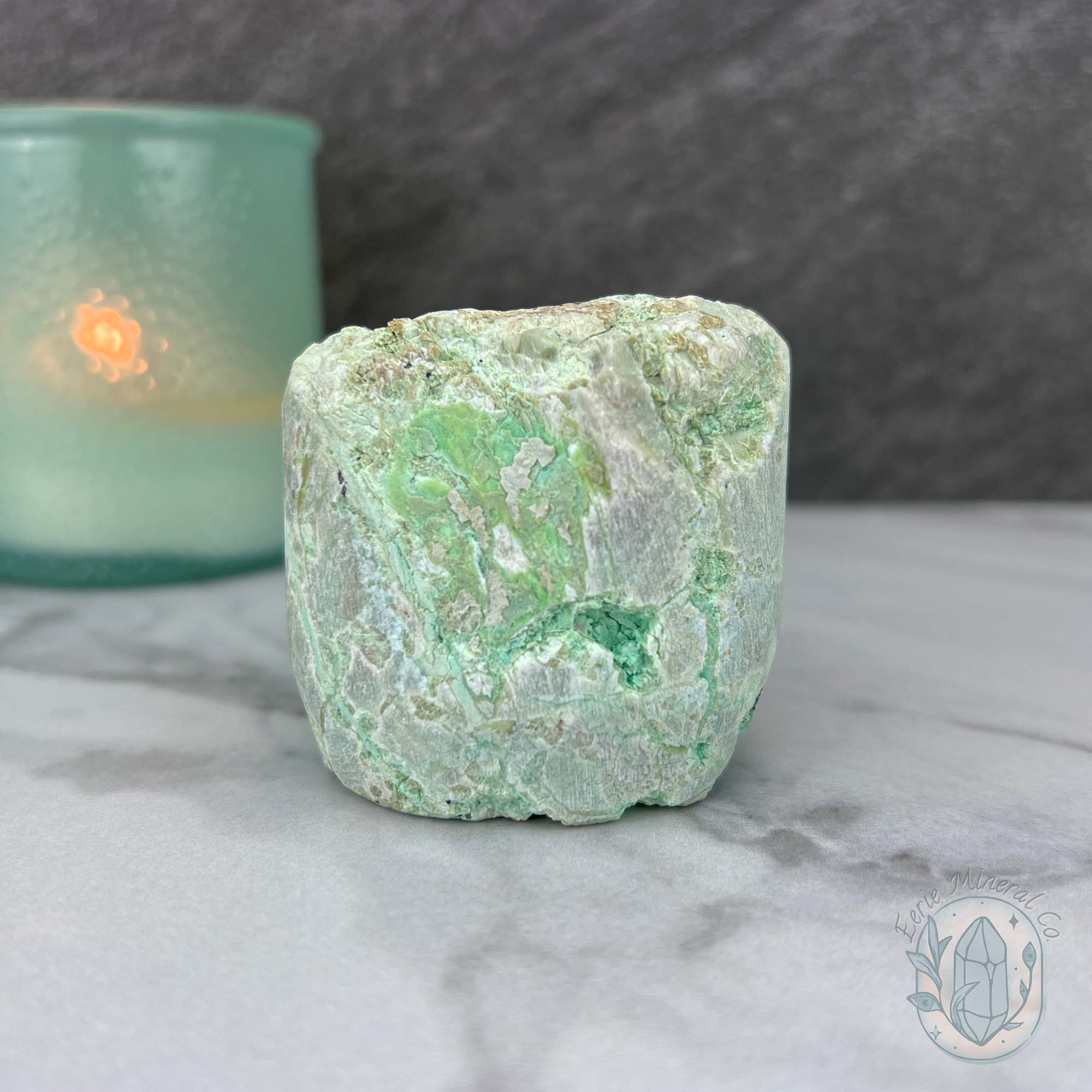 Green Moonstone with Hedgehog Specimen | Eerie Mineral Co.