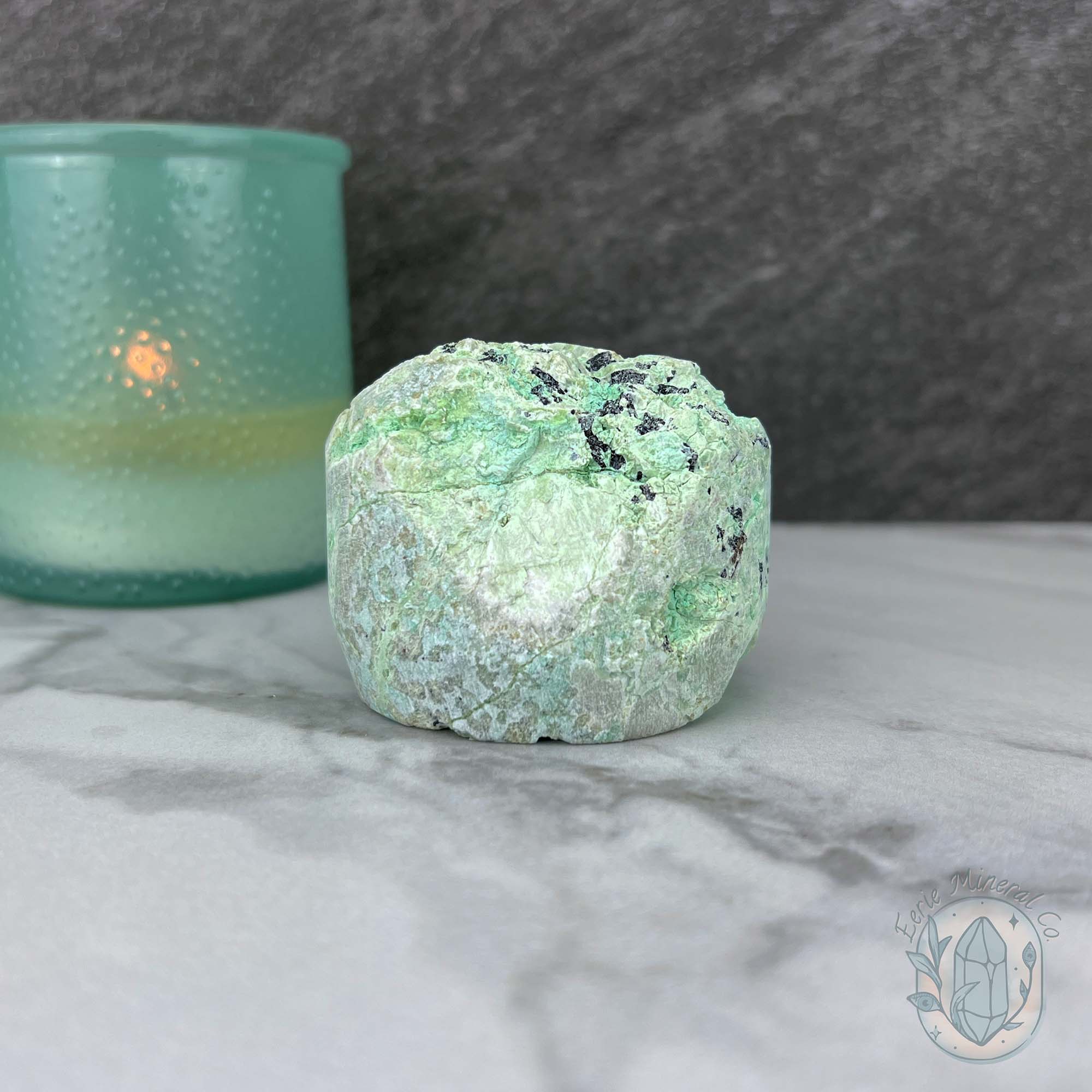 Green Moonstone with Hedgehog Specimen | Eerie Mineral Co.