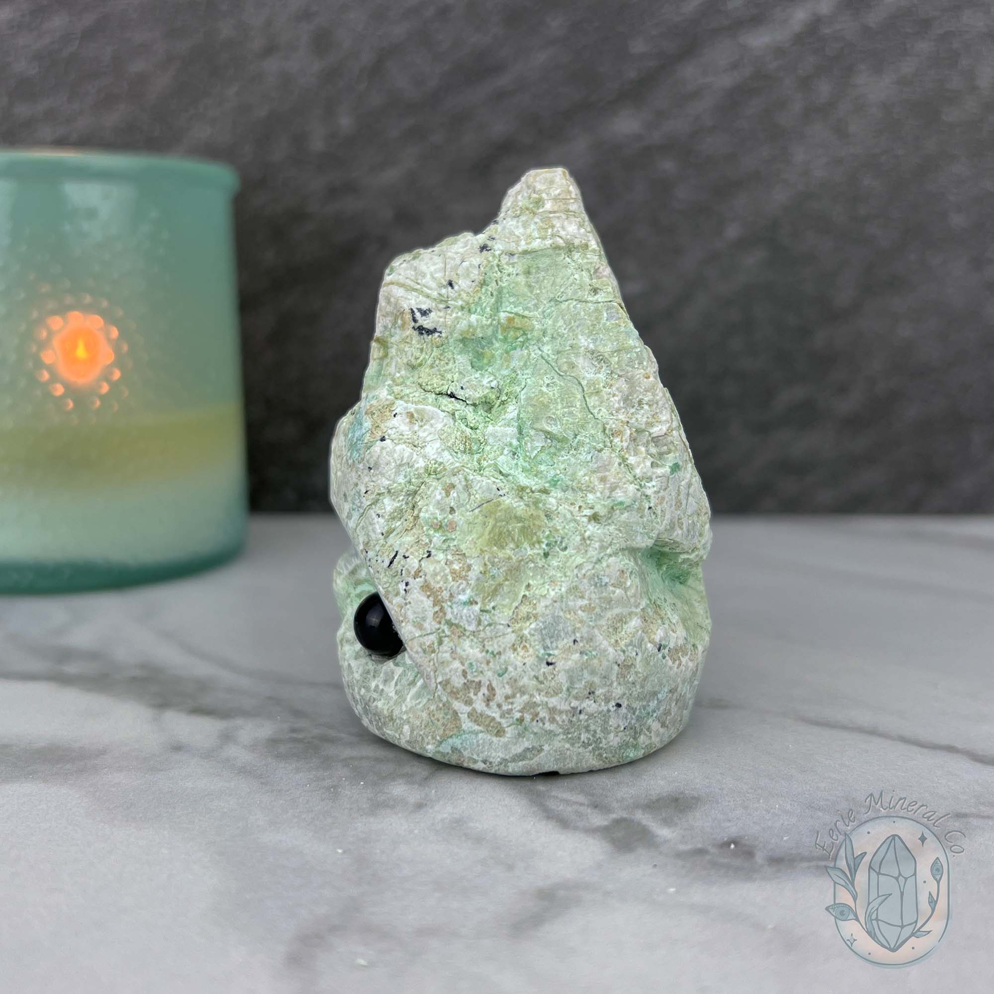Green Moonstone with Hedgehog Specimen | Eerie Mineral Co.
