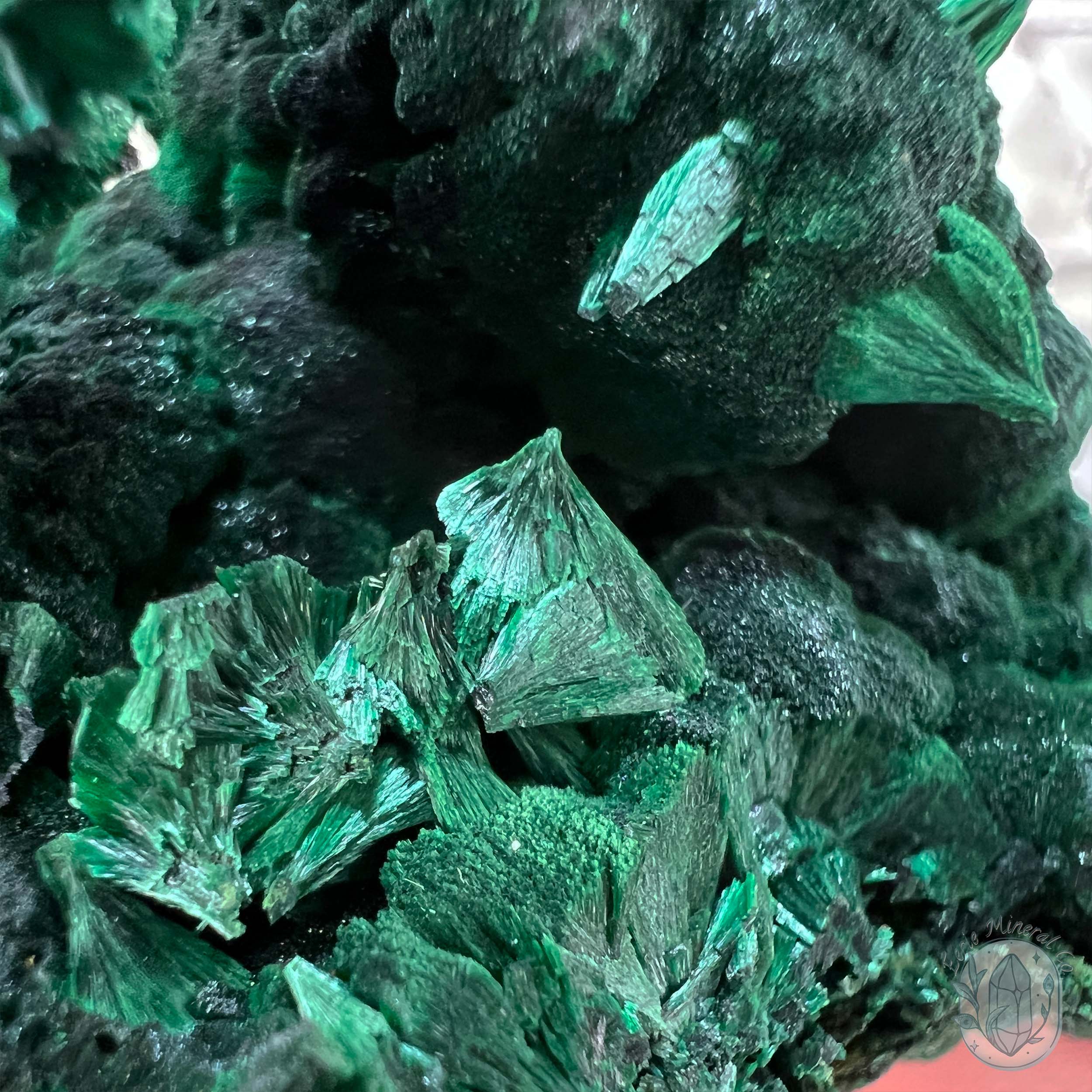Fibrous Malachite Specimen with Display Stand | Malachite for Sale ...
