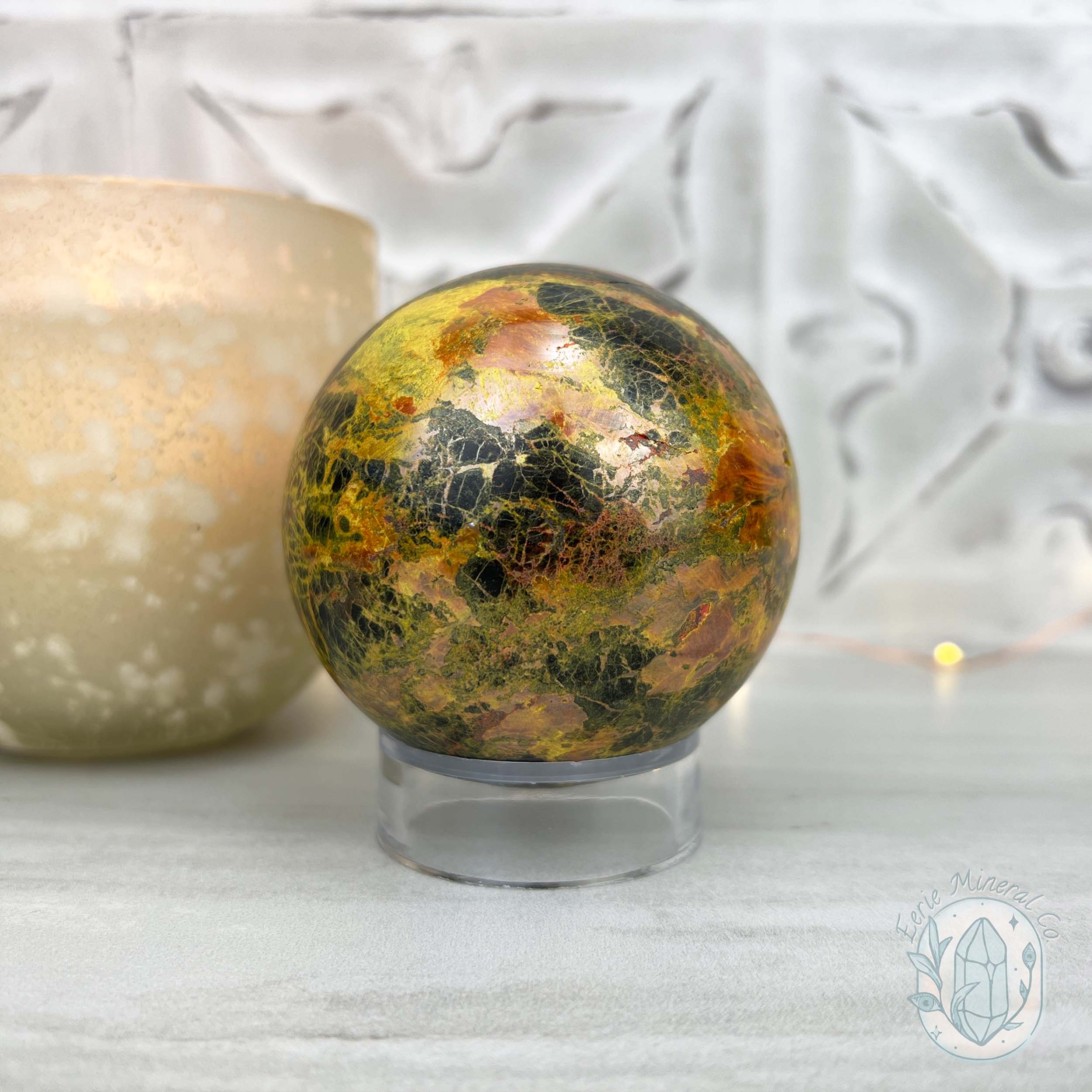 70mm Polished Orpiment and Realgar Sphere – Eerie Mineral Co.