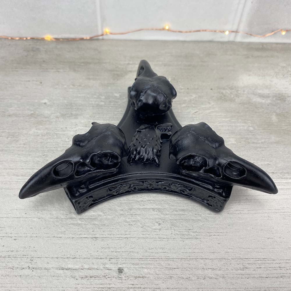 Raven Skull Sphere Holders | Eerie Mineral Co.