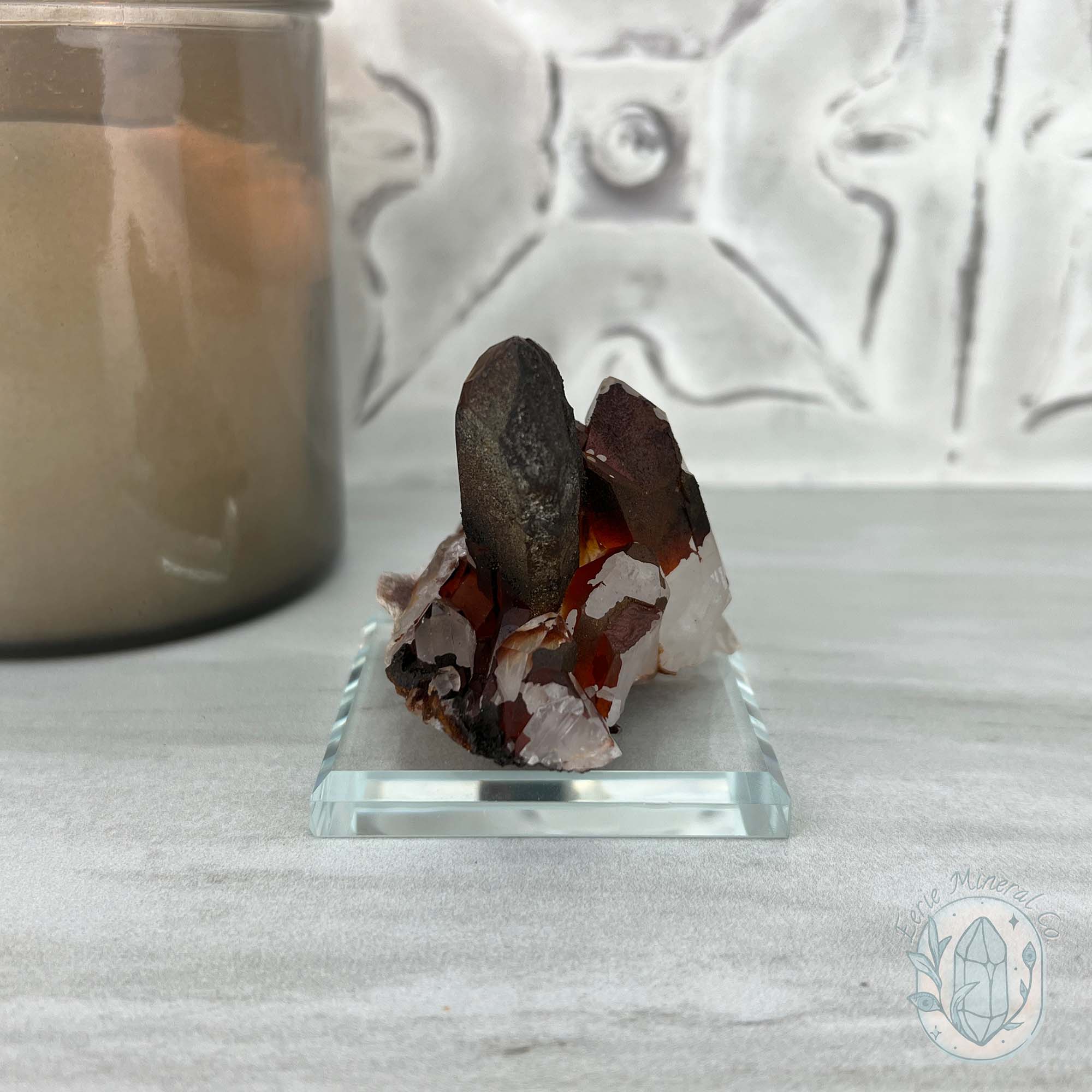 Red Hematite with Quartz Cluster Specimen | Eerie Mineral Co.