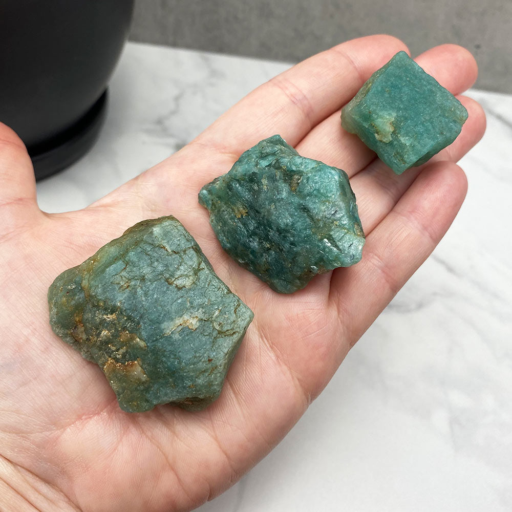 Natural Amazonite Rough Stones | Eerie Mineral Co.