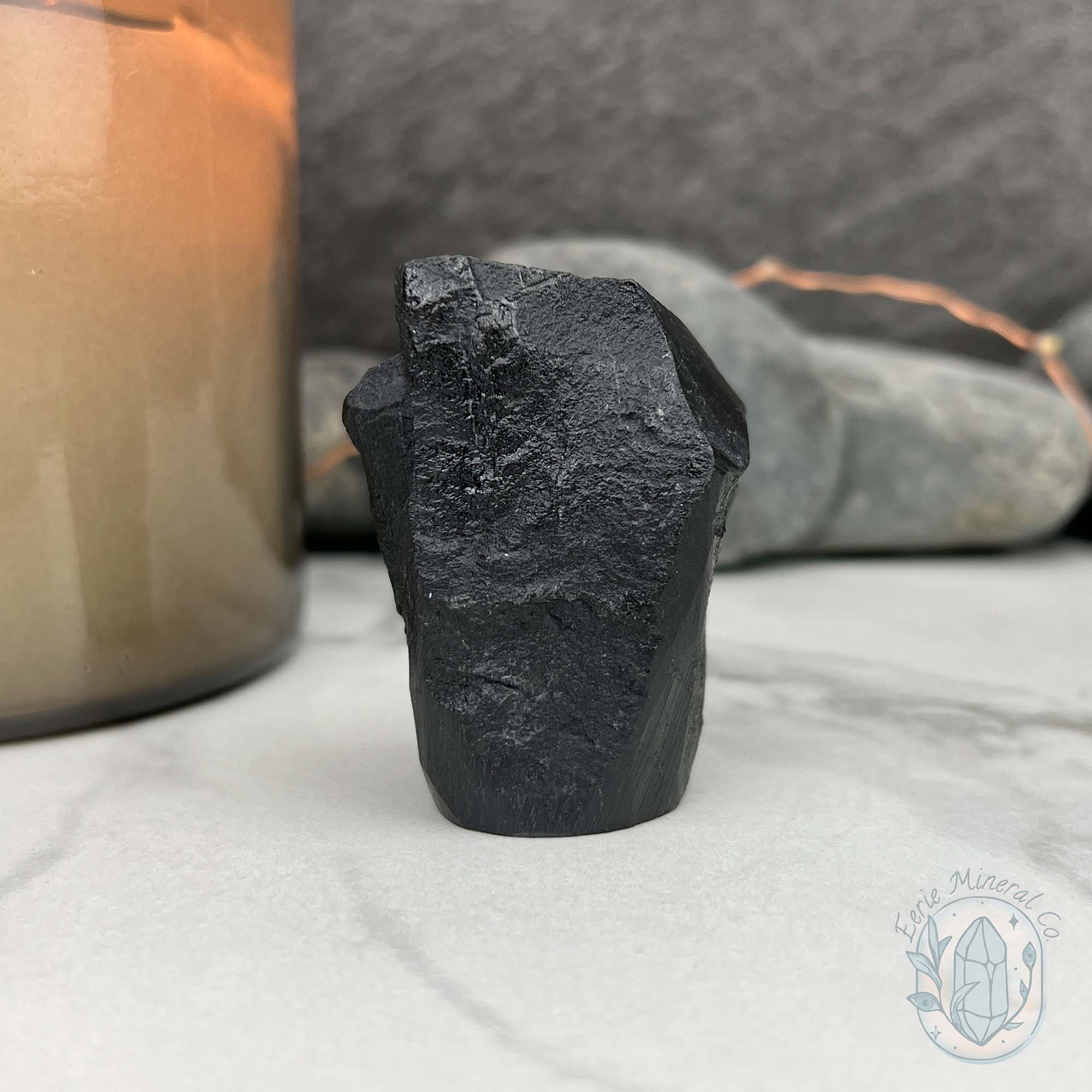 Natural Shungite Hedgehog Carving | Eerie Mineral Co.