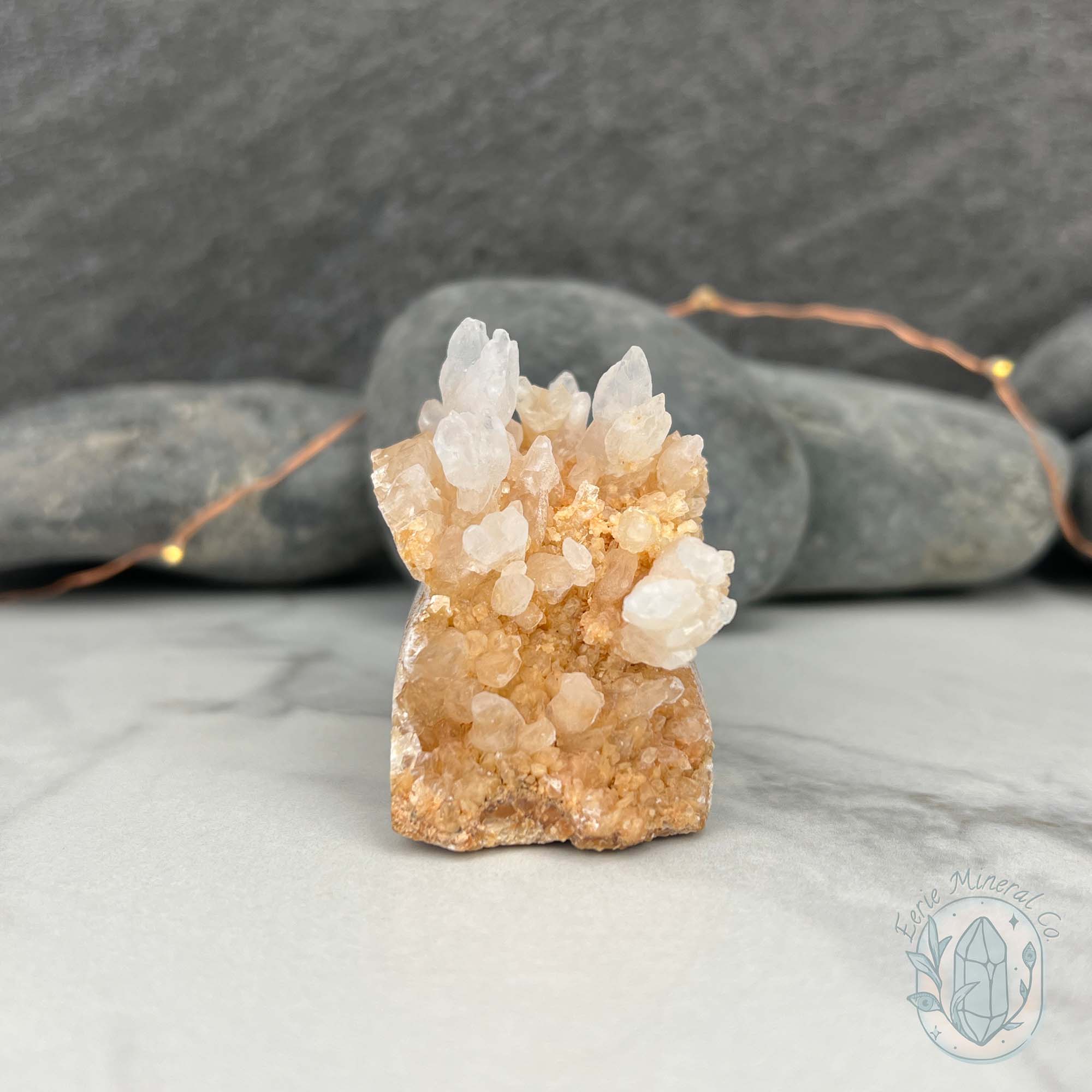 Creamy Calcite Stalactite Hedgehog Calcite | Eerie Mineral Co.