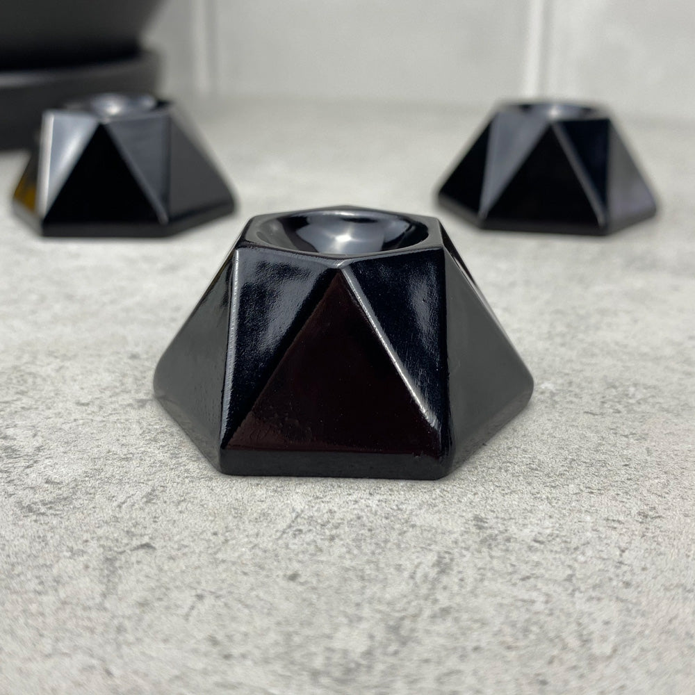 Clear Hexagon Sphere Holders | Eerie Mineral Co.