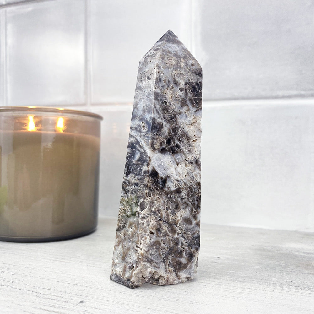 Polished Brown Sphalerite Tower | Eerie Mineral Co.