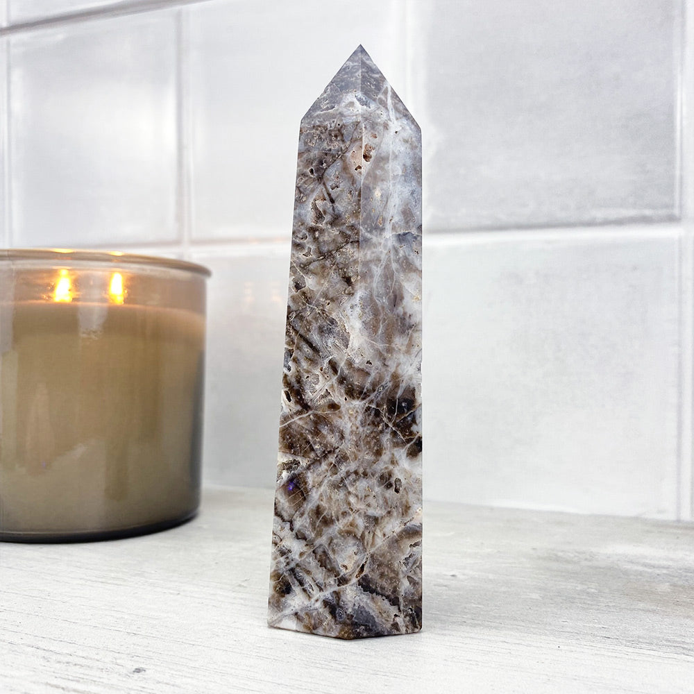 Polished Brown Sphalerite Tower | Eerie Mineral Co.