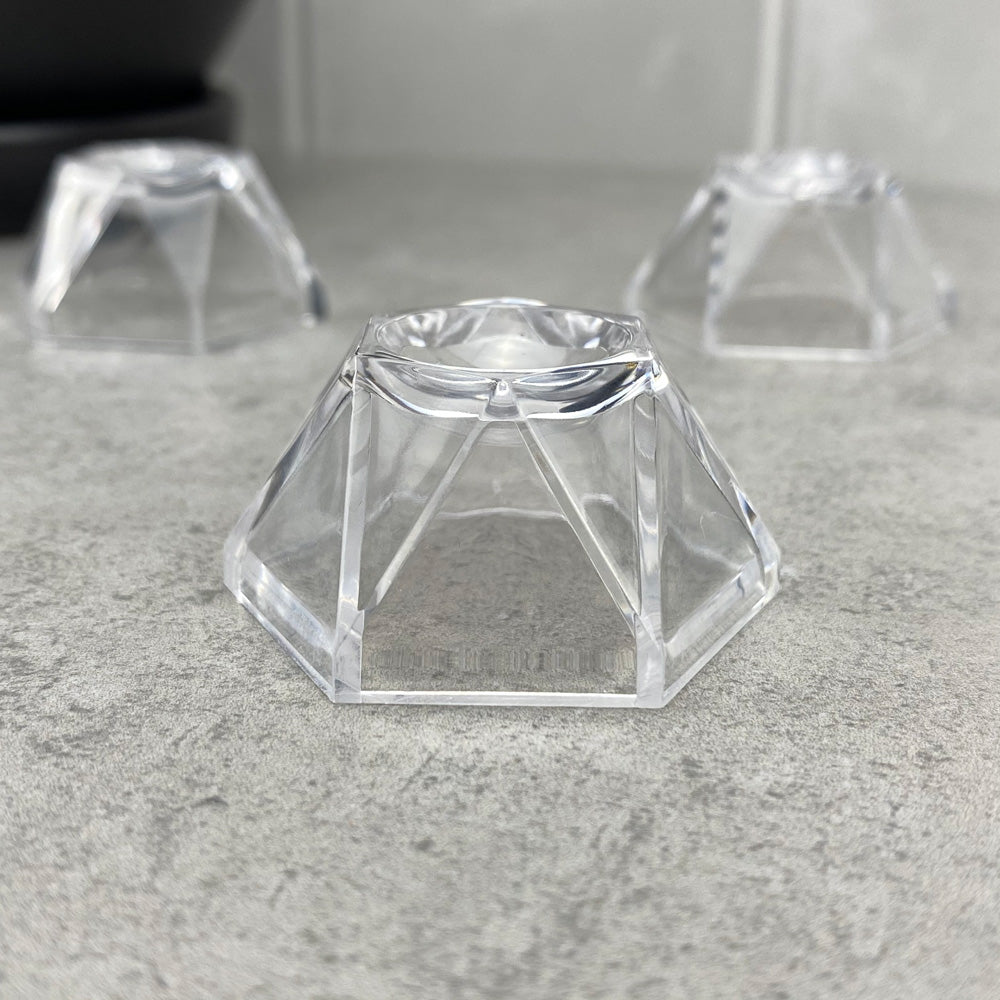 Clear Hexagon Sphere Holders | Eerie Mineral Co.