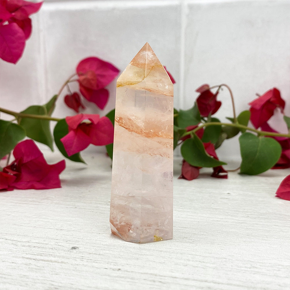 Polished Fire Quartz Tower | Eerie Mineral Co.