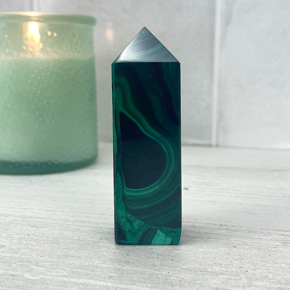 Polished Malachite Tower | Eerie Mineral Co.