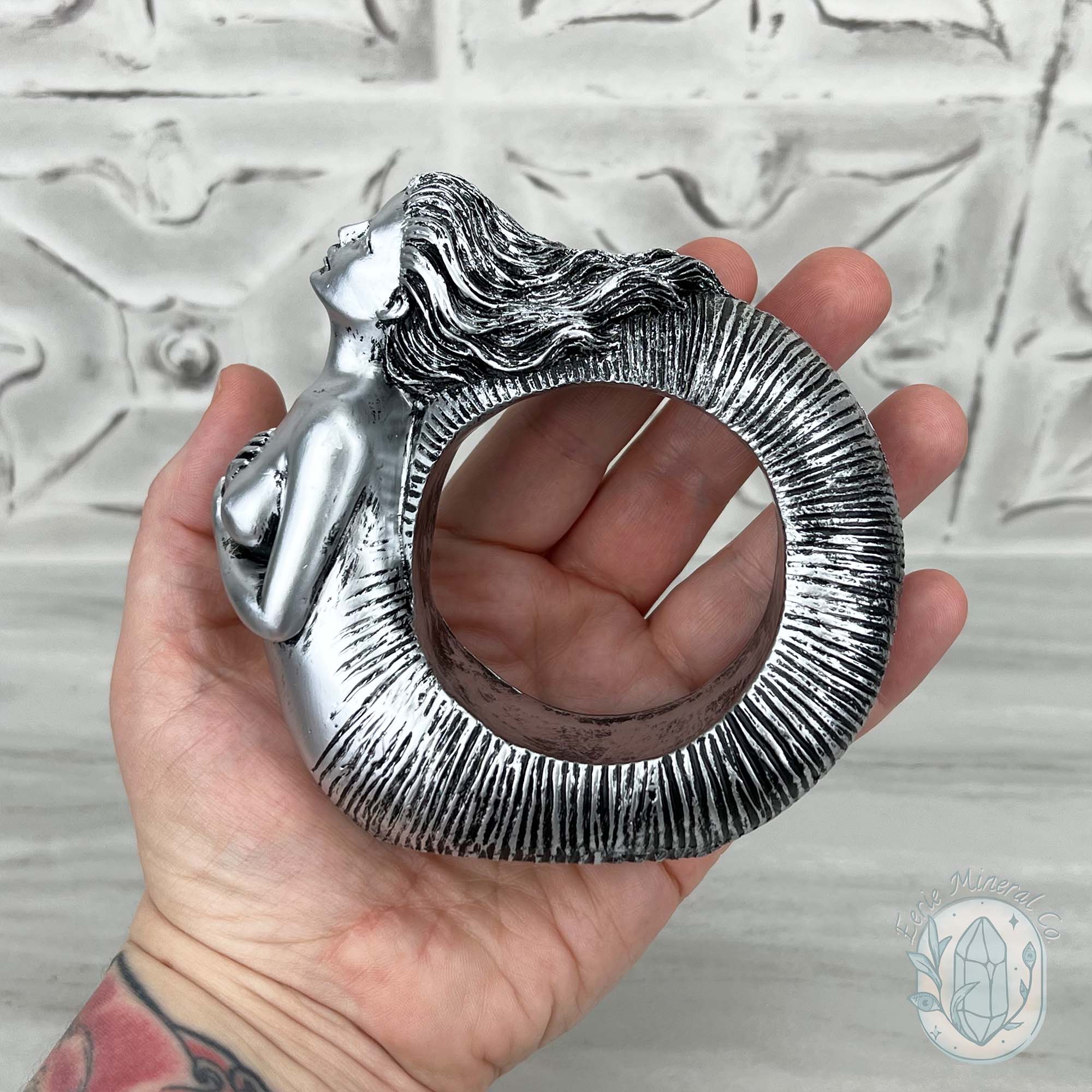 Vintage Style Mermaid Siren Sphere Holders | Eerie Mineral Co.